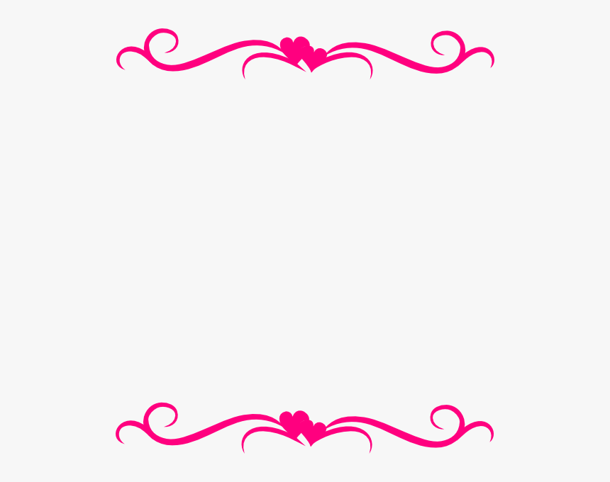 Transparent Hearts Border Clipart - Page Border Top And Bottom, HD Png ...