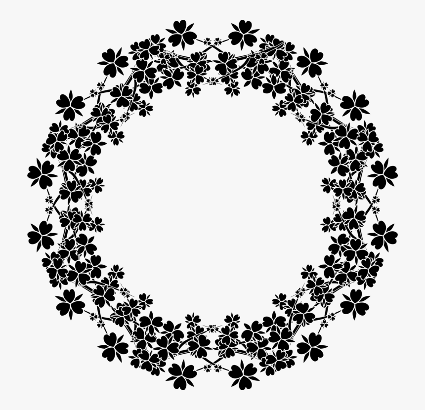 Flowers Borders Clipart Circle - Circle, HD Png Download , Transparent ...