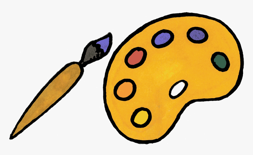 Paintbrush And Palette Clip Art - Paint Brush And Pallet, HD Png ...