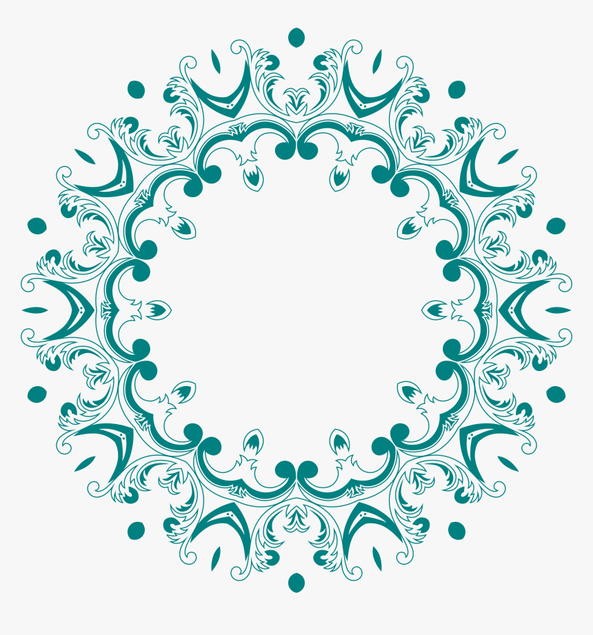 Floral Design Png - Vintage Floral Circle Design, Transparent Png ...