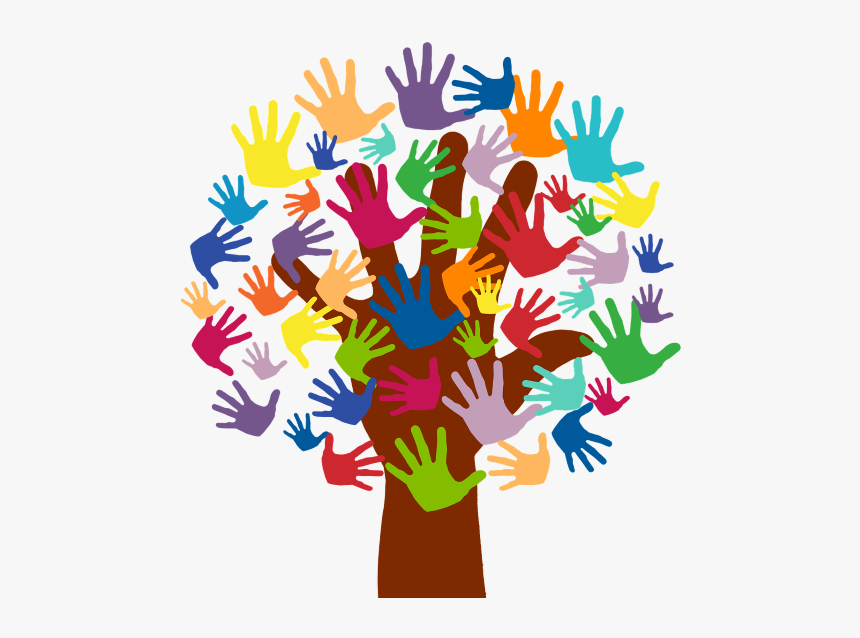 Volunteer Tree With Hands - Tree With Hand Prints, HD Png Download ...