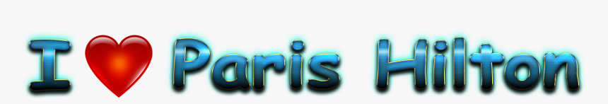 Paris Hilton Heart Name Transparent Png - Heart, Png Download ...