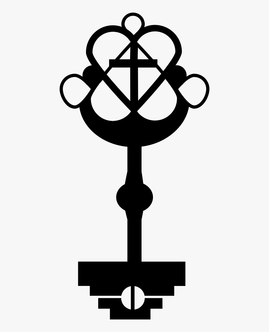 Key Design With Heart And Cross - Cross, HD Png Download , Transparent ...