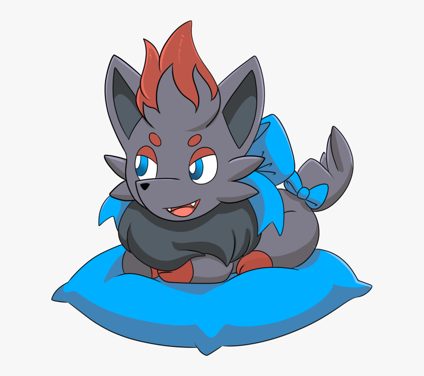 Cute Zorua On A Pillow - Zorua Cute, HD Png Download , Transparent Png ...