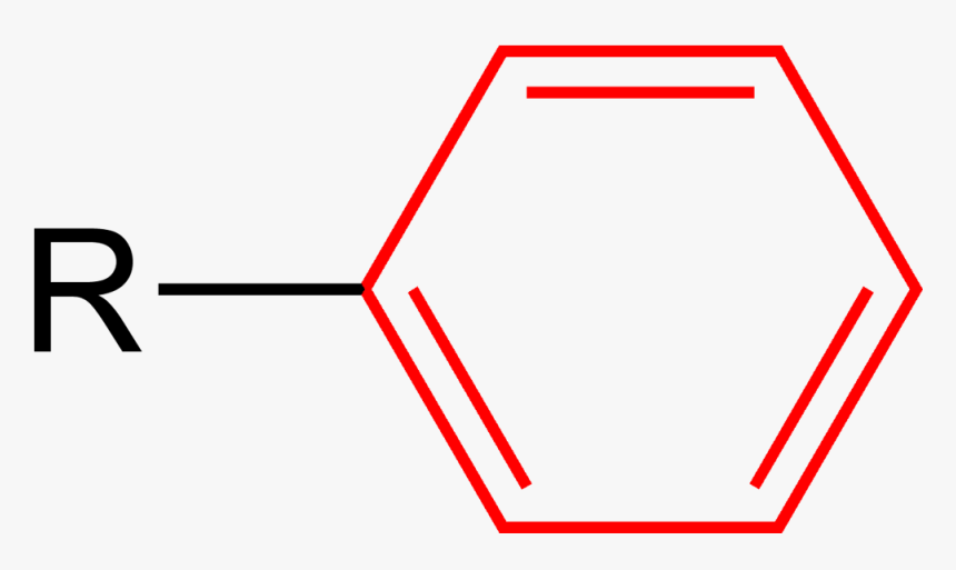 Phenyl Group Highlighted 2d - Hexane With 3 Double Bonds, HD Png ...