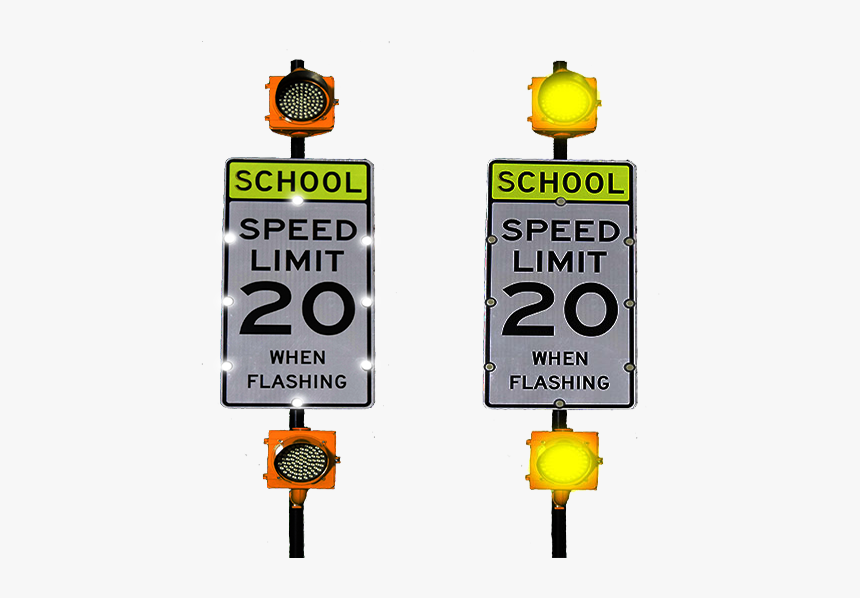 School Zone Flashing Sign, HD Png Download , Transparent Png Image ...