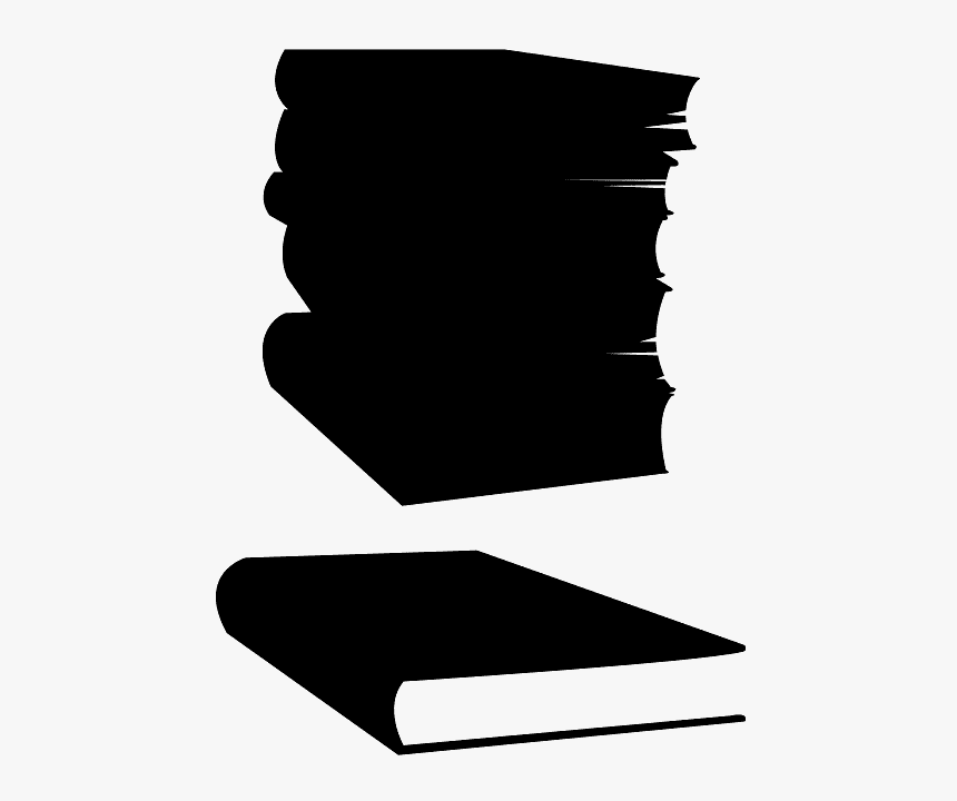 Stack Of Books Silhouette, HD Png Download , Transparent Png Image ...