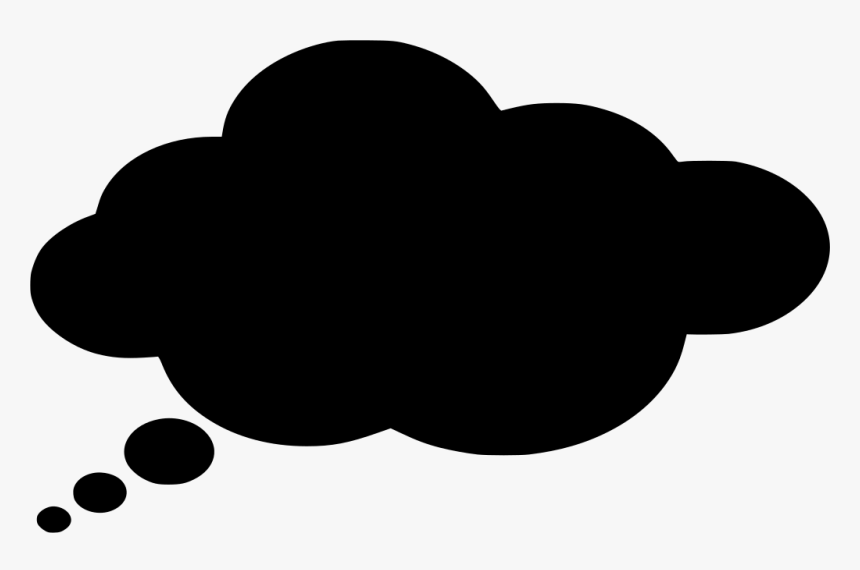 Animal Silhouettes Clipart , Png Download - Black Thinking Balloon ...