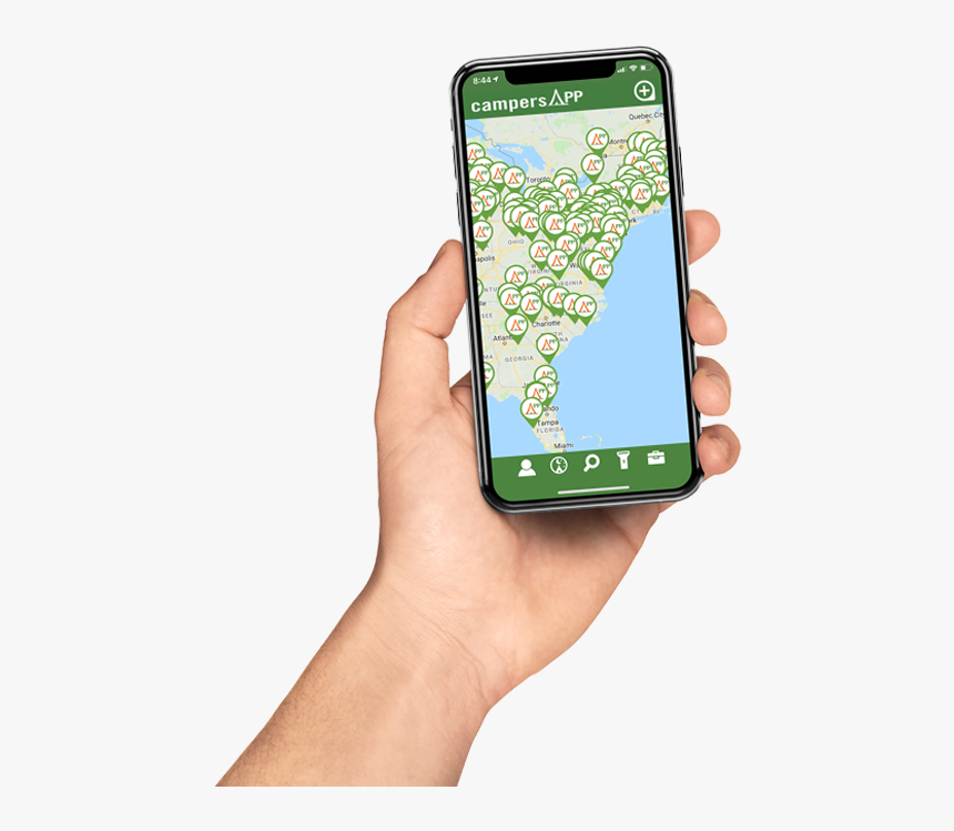 Campersapp Network - Home Screen - Mobile Device, HD Png Download ...