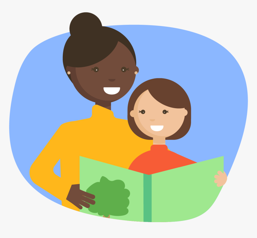 Parent Child Reading Clipart