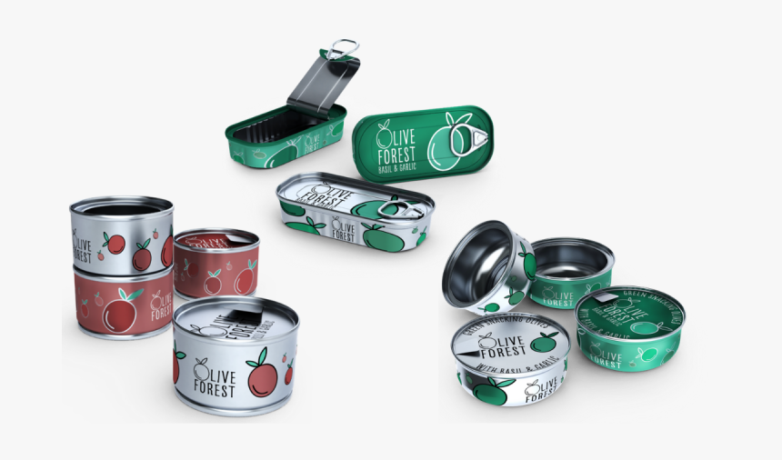 Image Of Red And Green Food Tins - Box, HD Png Download , Transparent ...