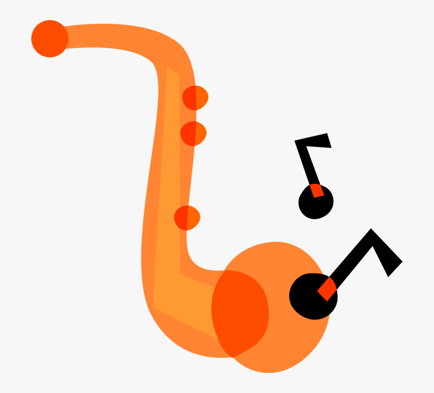 Vector Illustration Of Saxophone Brass Single-reed, HD Png Download ...