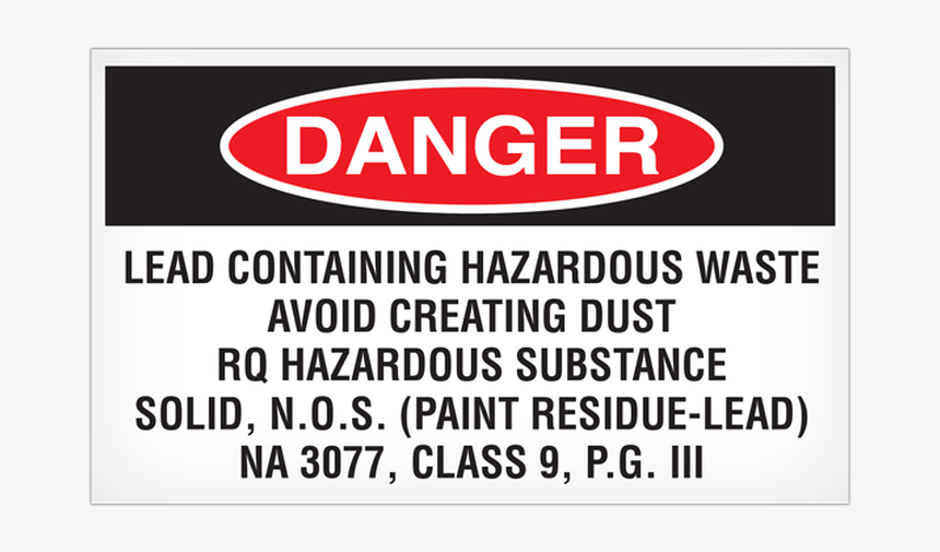 Hazardous Waste Label Lead, HD Png Download , Transparent Png Image ...