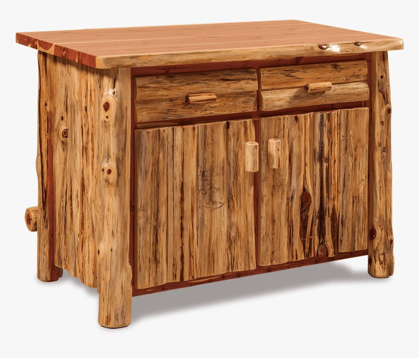 Kitchen Island Log Furniture In - Log Kitchen Island, HD Png Download ...