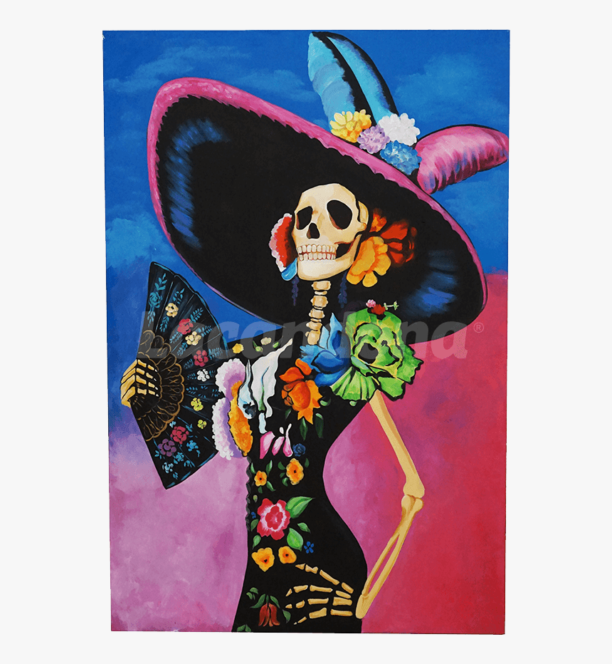 La Catrina Pintura - Pinturas De La Catrina, HD Png Download ...