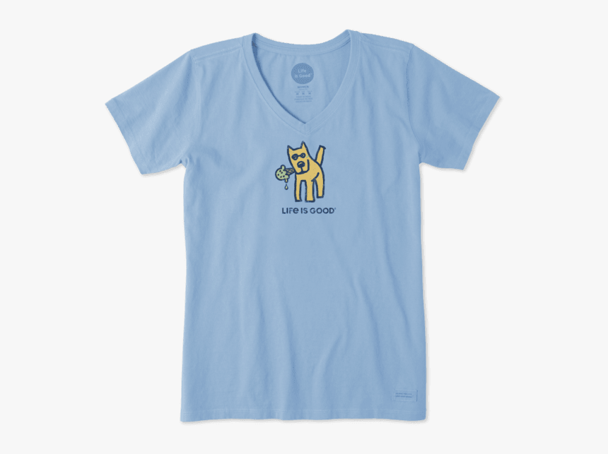 Women S Ice Cream Rocket Crusher Vee - Life Is Good Dog, HD Png ...