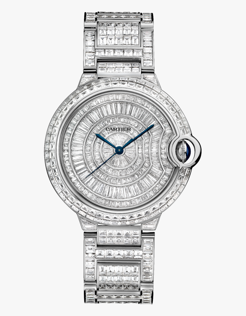 Transparent Diamond Watch Png - Cartier Ballon Diamond Watch, Png ...