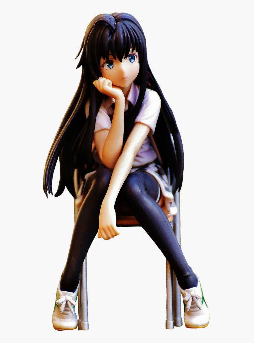 Anime Girl Sitting On The Chair Png Image - Anime Girl Sitting Down ...