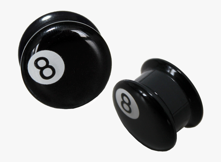 8 Ball Plug Acryl - Billiard Ball, HD Png Download , Transparent Png ...