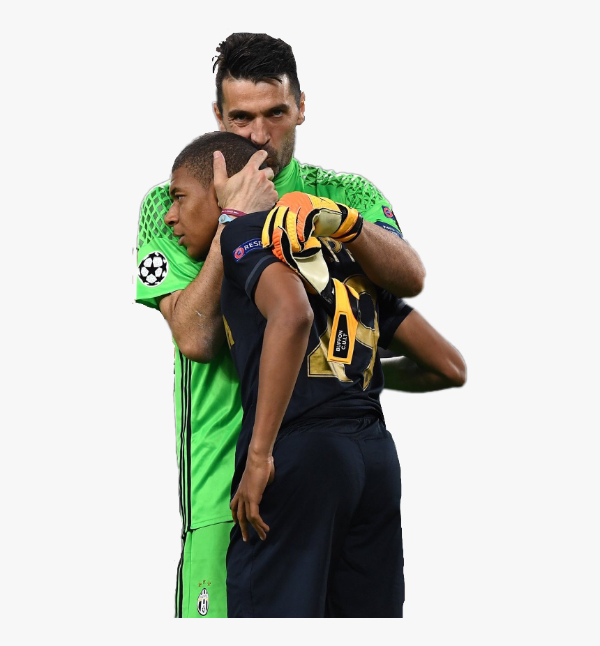 Buffon Mbappe Freetoedit - Mbappe Buffon, HD Png Download , Transparent ...
