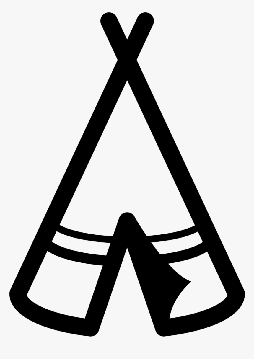 Clipart Tent Tee Pee - Teepee Clipart Black White, HD Png Download ...