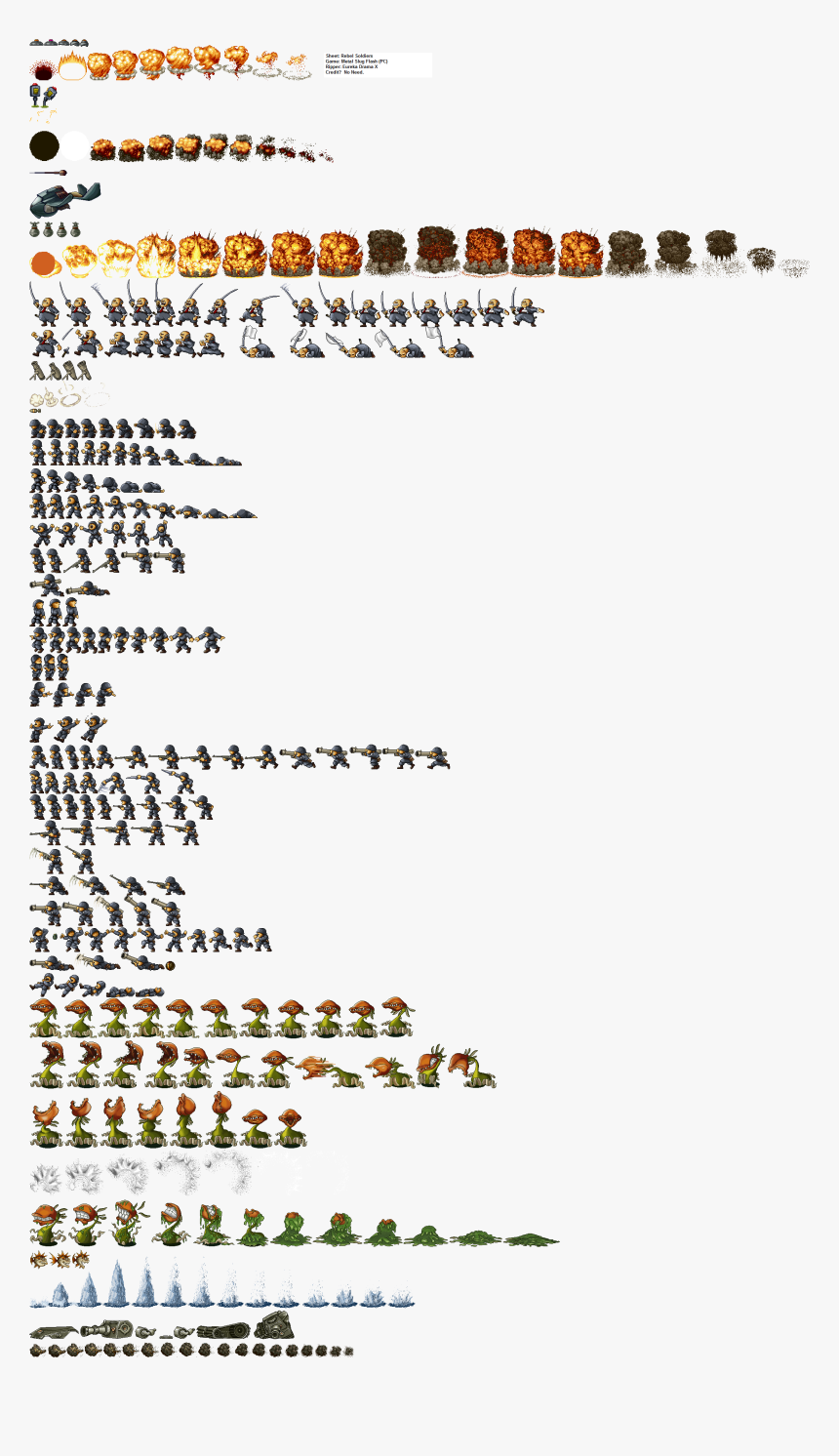 Transparent Metal Slug Png - Metal Slug Flash Sprites, Png Download ...