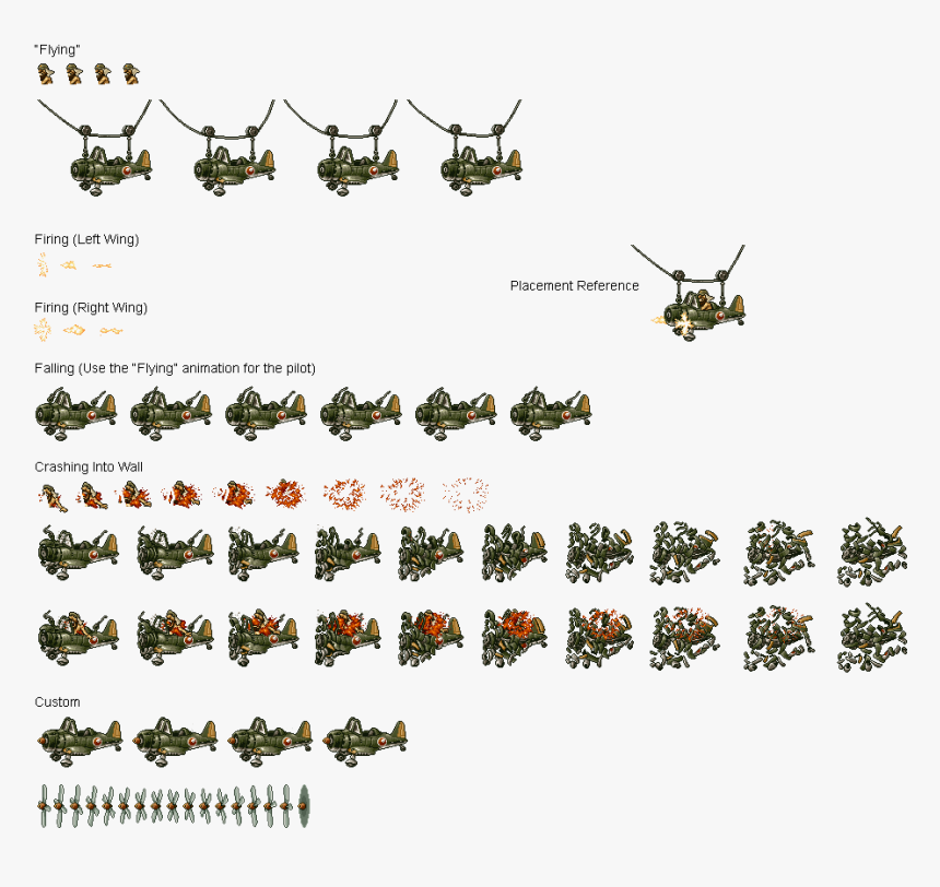 Japanese Plane - Metal Slug Plane Sprites, HD Png Download ...
