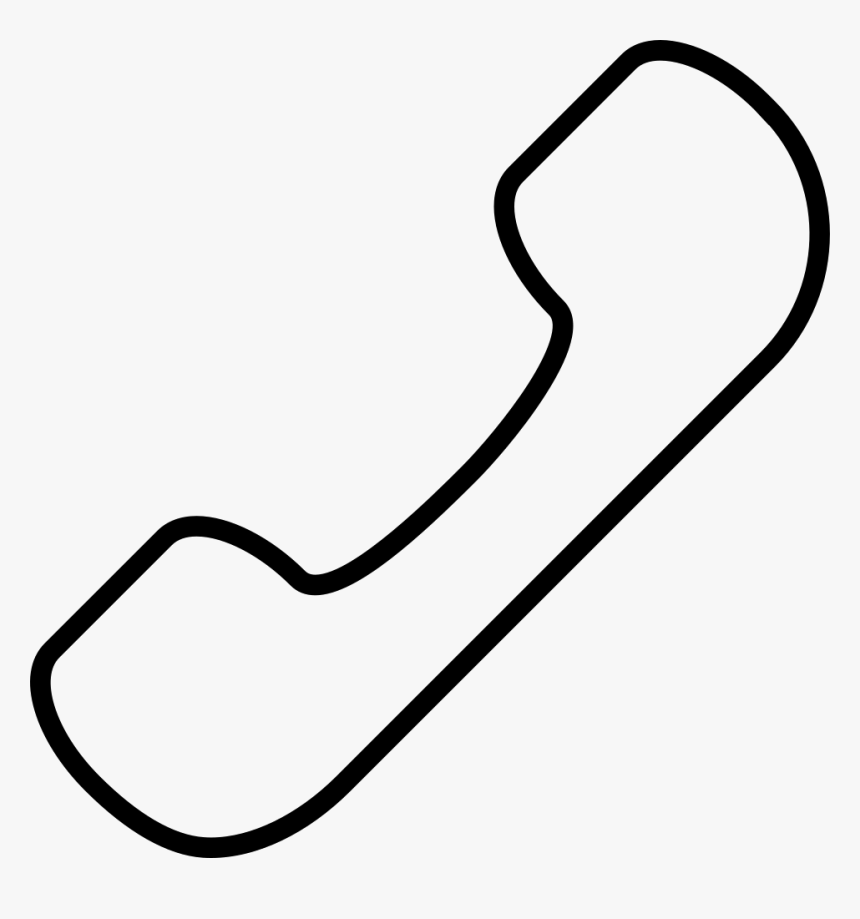 Telephone Auricular Outline - Phone Icon Outline Png, Transparent Png ...