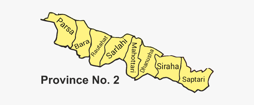 Province 2, Nepal - Map Of Province 2 Of Nepal, HD Png Download ...