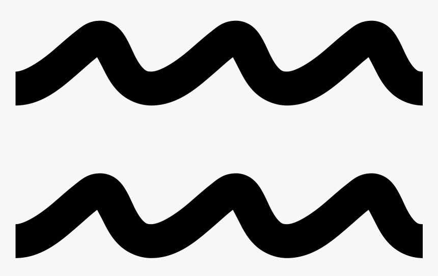 There Are Two Identical Smooth And Wavy Horizontal - Wavy Black Png ...