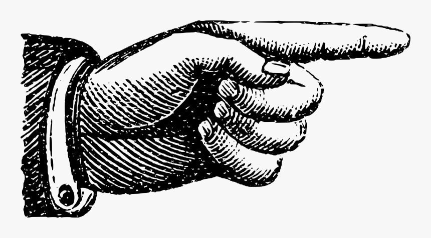 Vintage Finger Pointing, HD Png Download , Transparent Png Image - PNGitem