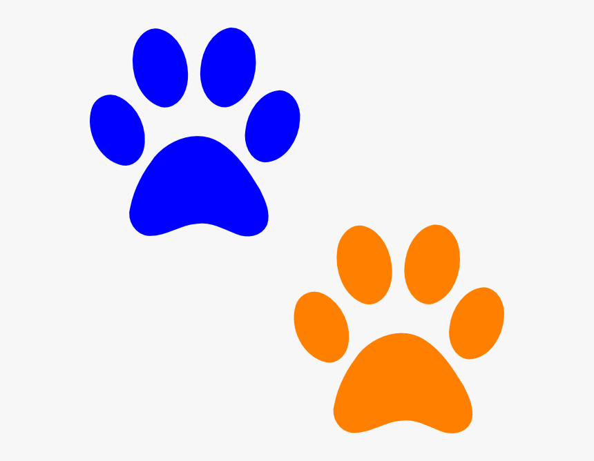Blue Paw Print Background