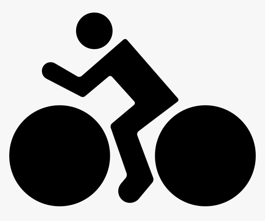 Man Riding On A Bike - Bike Riding White Icon Png, Transparent Png ...