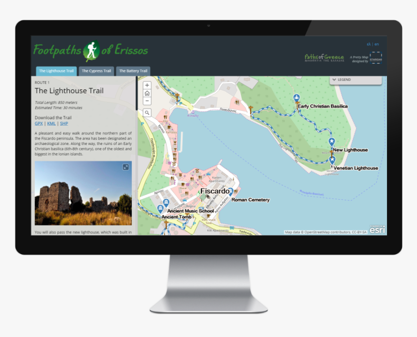 Footpaths Of Erissos Story Map - Erissos, HD Png Download , Transparent ...