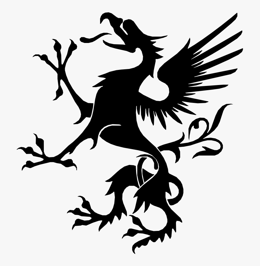 Gryphon Griffin Emblem - Coat Of Arms Dragon Png, Transparent Png ...