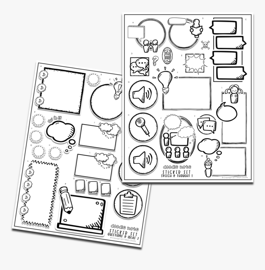 Picture - Doodle Note Stickers, HD Png Download , Transparent Png Image ...