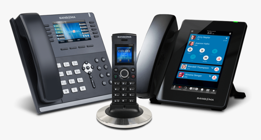Sangoma Ip Phones - Voip Phone With Bluetooth Handset, HD Png Download ...