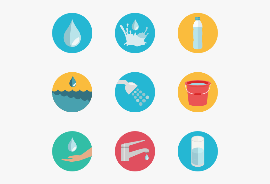 Flat Water Icon Vector, HD Png Download , Transparent Png Image - PNGitem