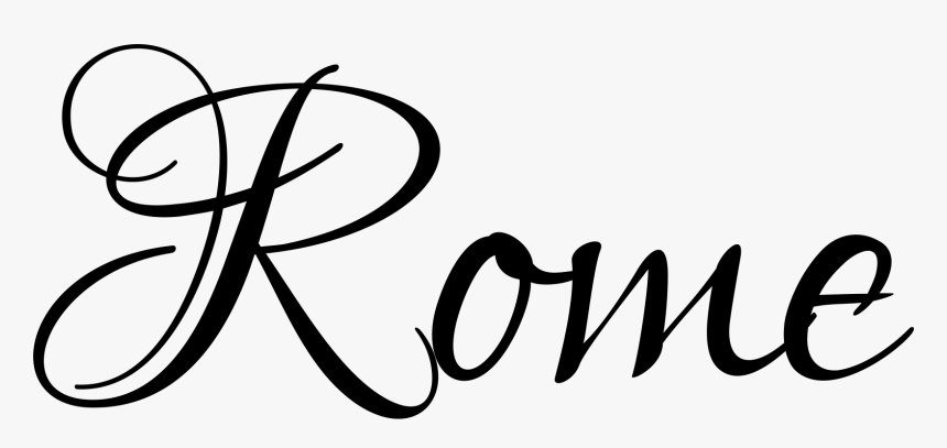 Fancy Calligraphy Letter R , Png Download - Rome Word Art, Transparent ...