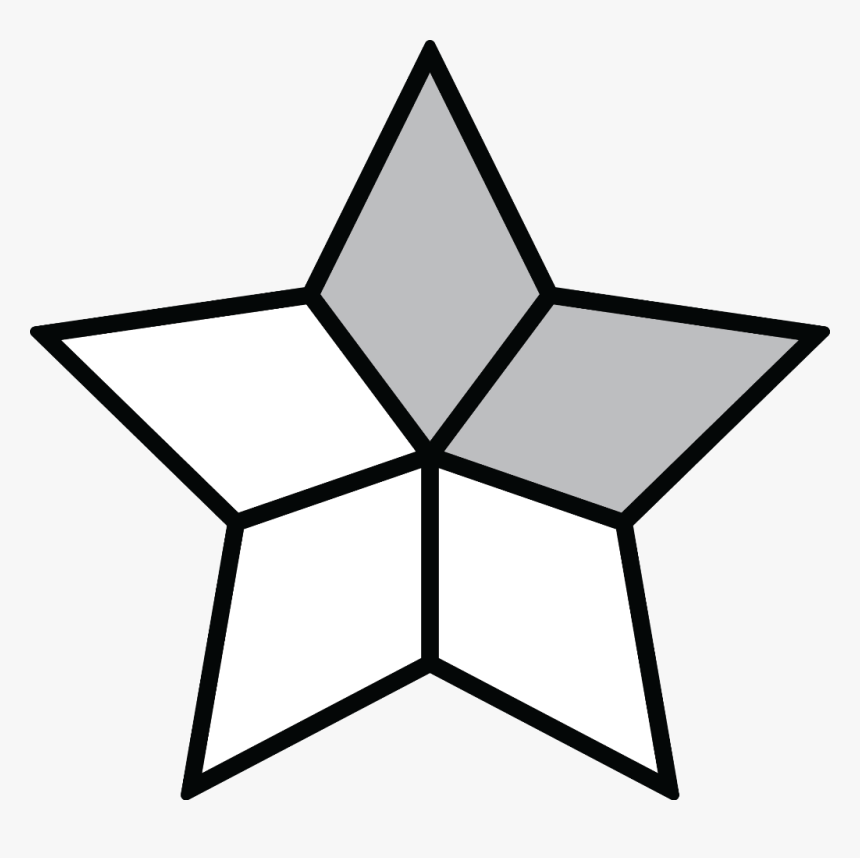 Fraction Clipart Shaded - Christmas Tree Star Drawing, HD Png Download ...