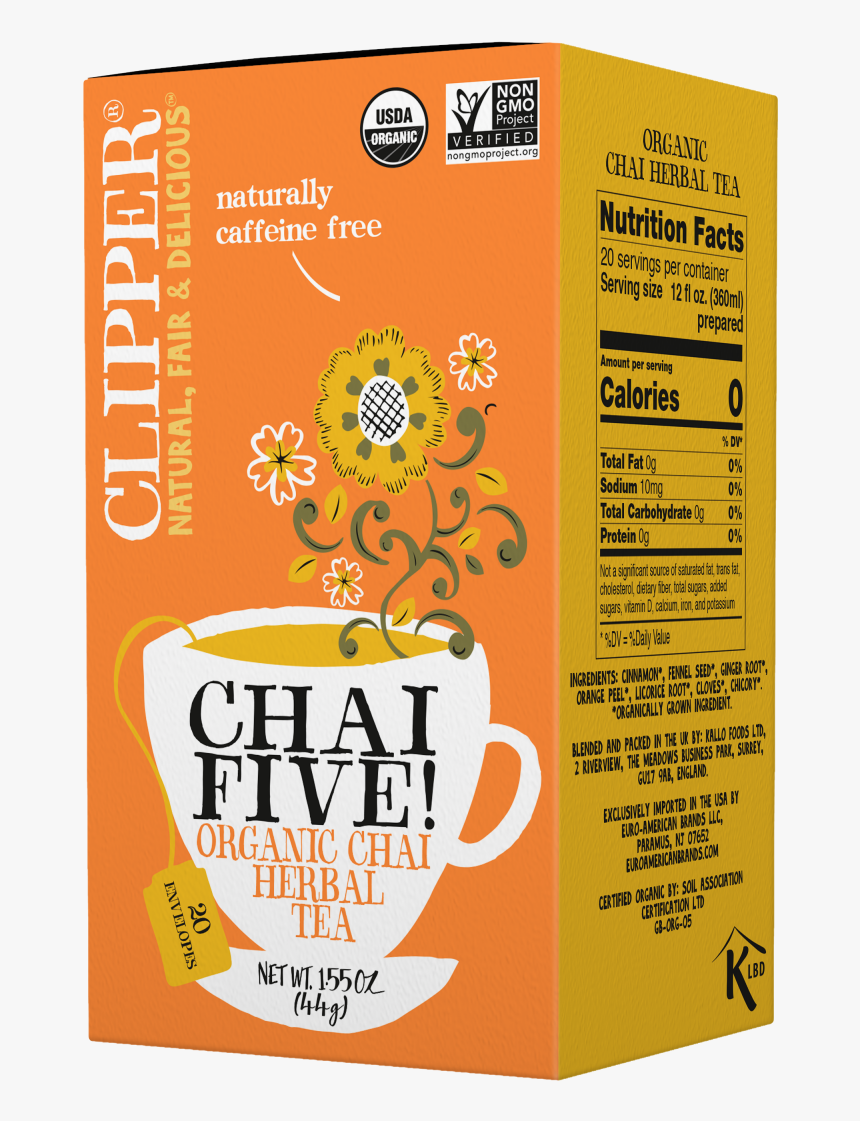 Chai Five Organic Herbal Tea - Clipper Strawberry Fields Tea, HD Png Download , Transparent Png ...