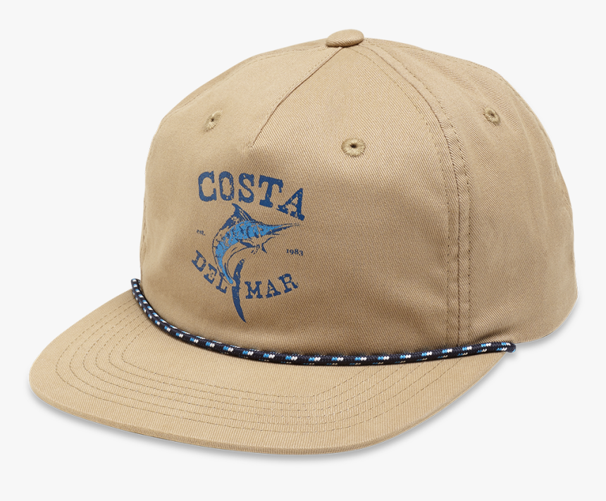 Costa Del Mar Twill Captains Hat In Khaki, Angle - Baseball Cap, HD Png ...