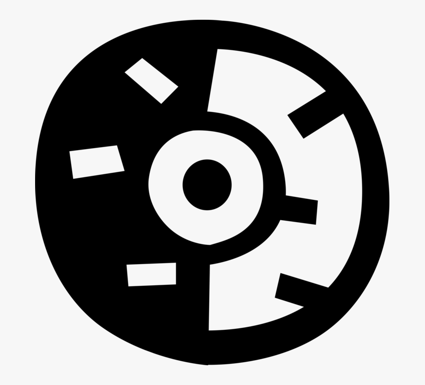 Vector Illustration Of Dvd And Cd Rom Compact Digital - Circle, HD Png ...