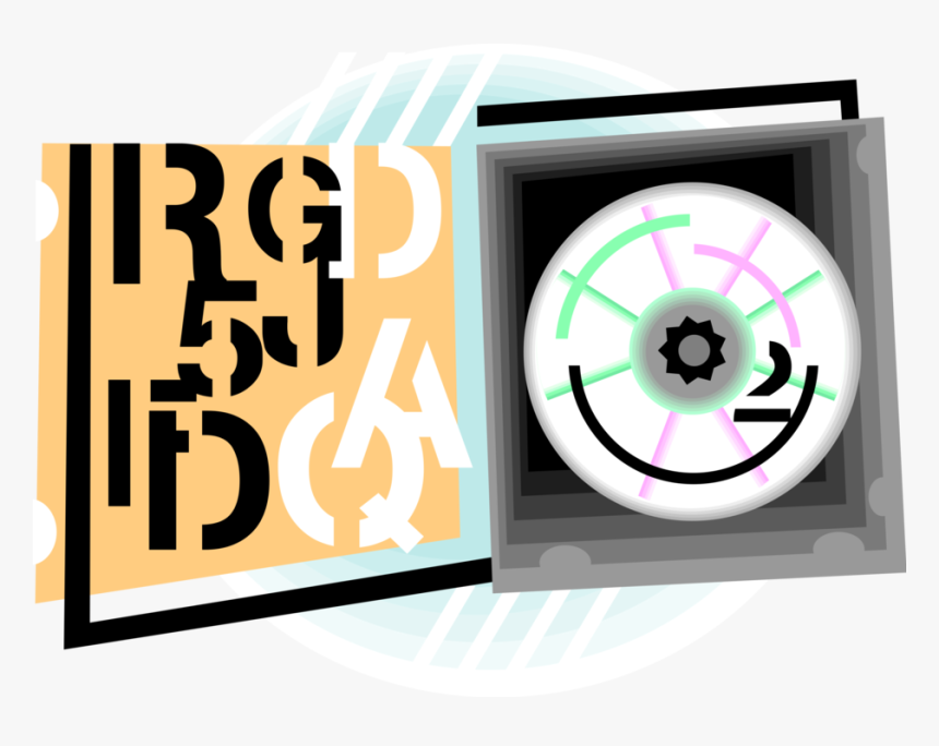 Vector Illustration Of Dvd And Cd Rom Compact Digital - Circle, HD Png ...