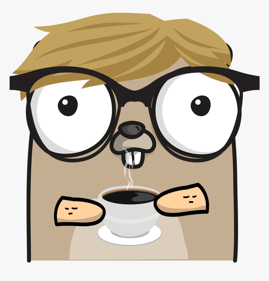 Gopher With Glasses , Png Download - Golang Gopher, Transparent Png ...