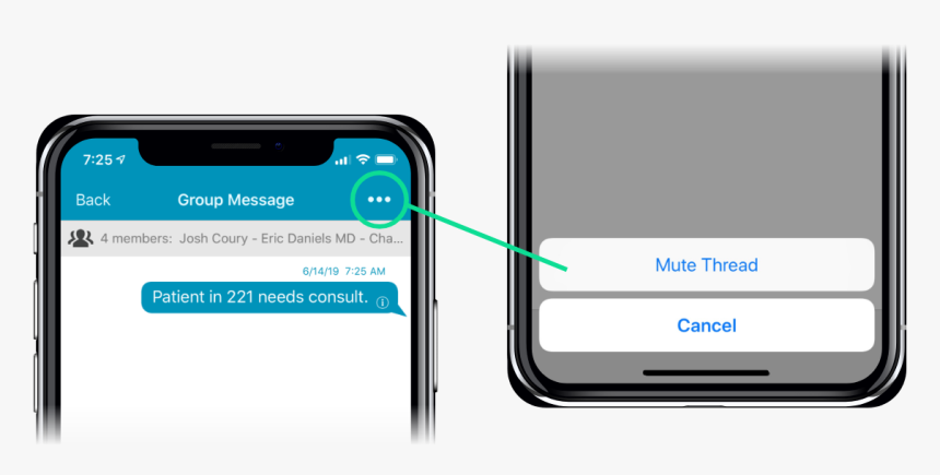 Messaging Mute Thread Layout Cut - Smartphone, HD Png Download ...