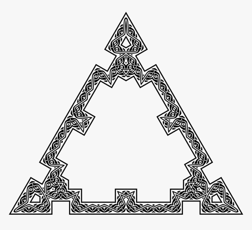 Line Art,triangle,symmetry - Line Art, HD Png Download , Transparent ...
