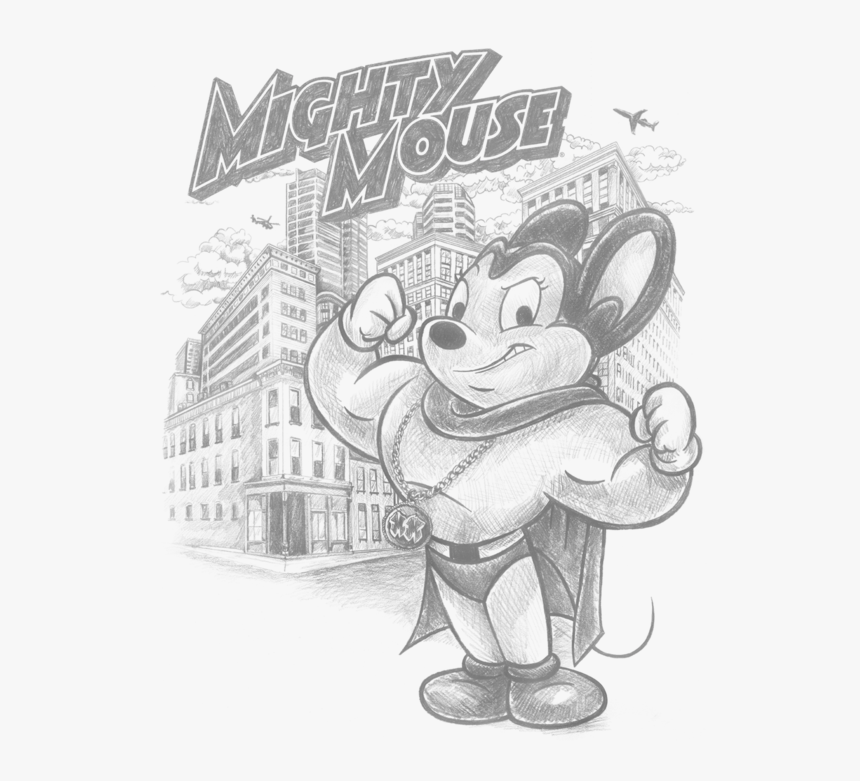 Classic Mighty Mouse Flexing, HD Png Download , Transparent Png Image ...