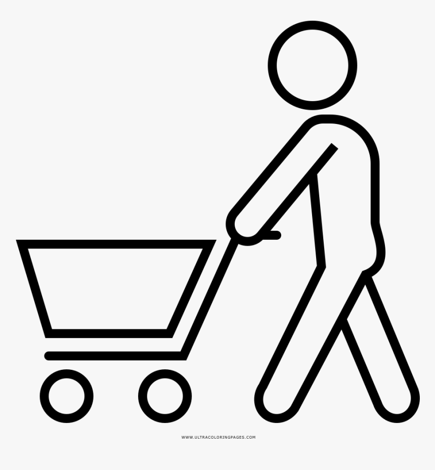 Shopping Cart Coloring Page