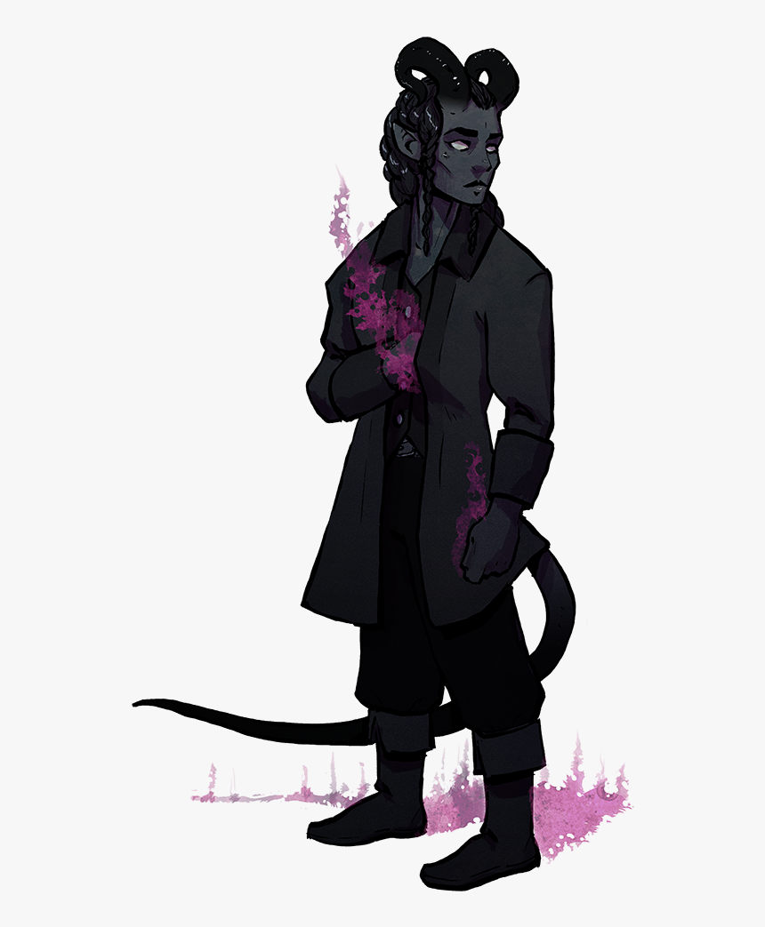 Male Black Skinned Tiefling, HD Png Download , Transparent Png Image ...